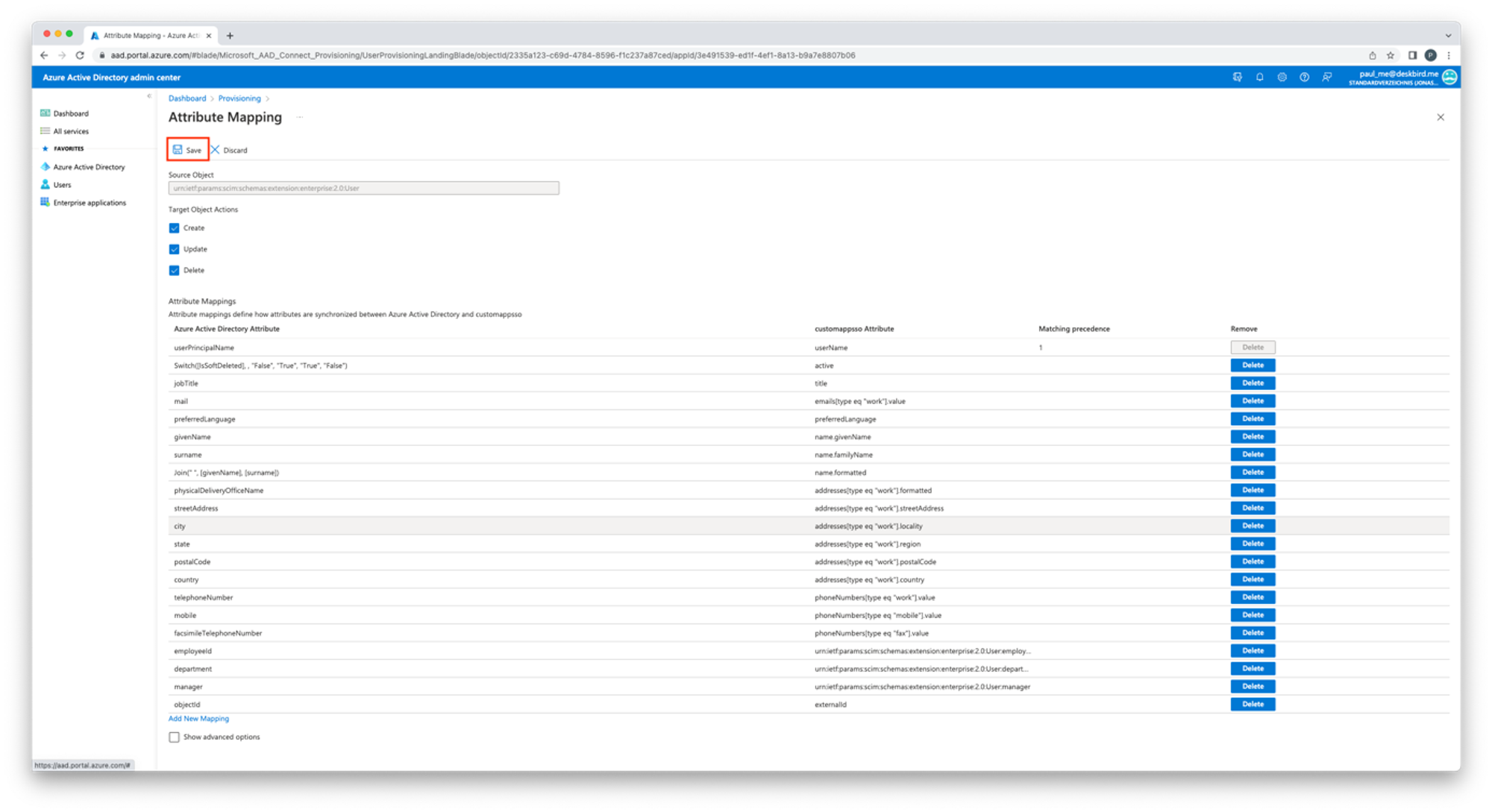 SCIM 2.0 mit Entra ID einrichten – deskbird